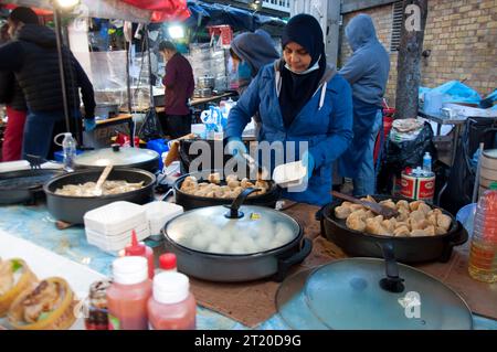 Chinese Food Stall, Upmarket Food Court, Brick Lane, London, UK Stock ...