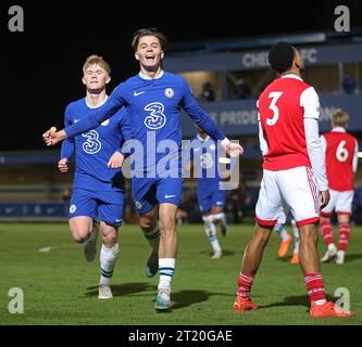 GOAL, Leo Castledine of Chelsea U21 goal celebration. - Chelsea U21 v ...