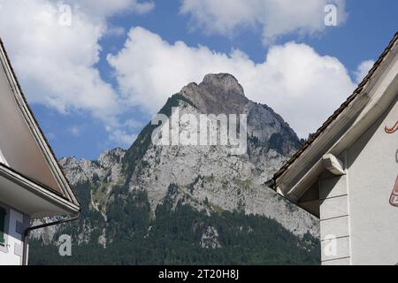 View on mountain called Grosser Mythen located in Swiss Alps Stock ...