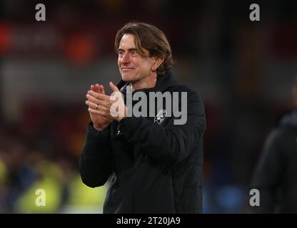 Brentford manager Thomas Frank after the final whistle during the ...