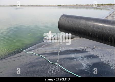 Treated waste water used for irrigation. Photographed in Israel Stock ...