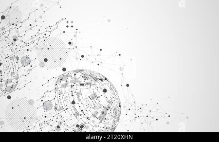 Global sphere design, Communication internet connectivity web ...