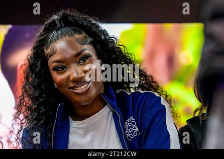 Singer Aya Nakamura signs her new album at the Auchan hypermarket in ...