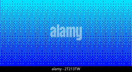 Pixel bitmap pattern with blue gradient shade. Vertical pixelated ...