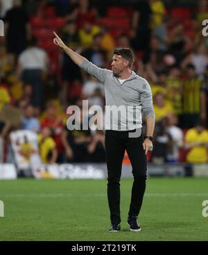 Watford manager Rob Edwards after the Sky Bet Championship match at The ...