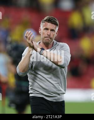 Watford manager Rob Edwards after the Sky Bet Championship match at The ...
