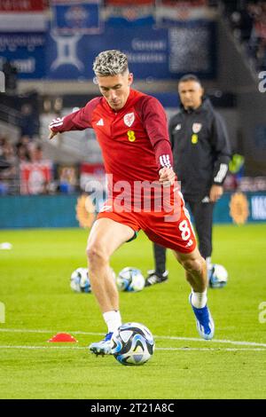 8, Harry Wilson of Wales at warm up during the FIFA World Cup Group J ...