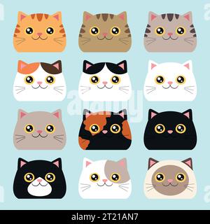 Collection different cartoon colored cat paws. Cute cartoon animal foot ...