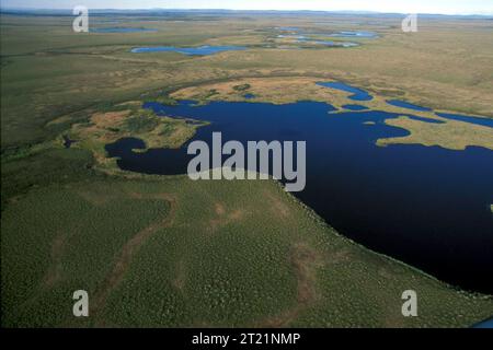 Aerial view of Selawik NWR Wetlands. Subjects: Scenics; Landscapes ...