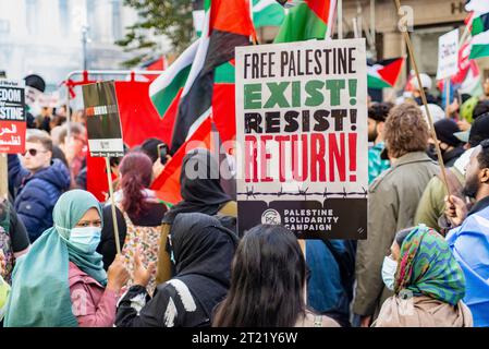 People take part in a Palestine Coalition march in central London ...