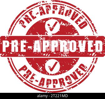 Grunge green pre approved word hexagon rubber seal stamp on white background Stock Vector Image ...