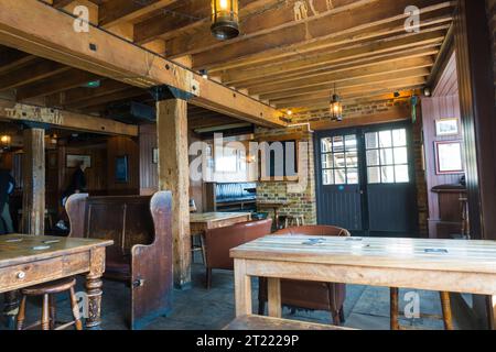 Interior of The Captain Kidd Pub in Wapping, London Stock Photo - Alamy