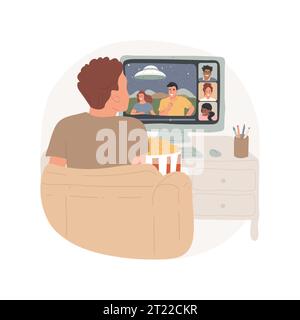 Lack of socialization isolated cartoon vector illustration Stock Vector ...