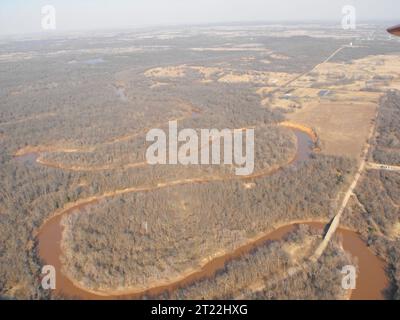 Aerial of deep fork national wildlife refuge Stock Photo - Alamy
