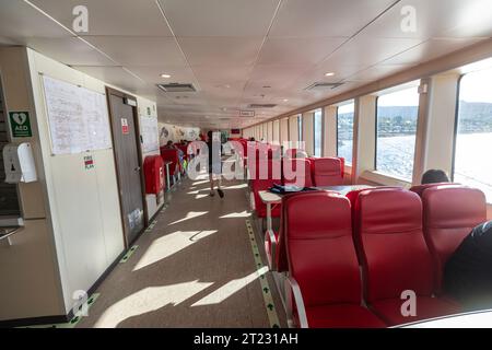 Passenger deck in MV Alfred, Pentland Ferries, from Brodick to ...