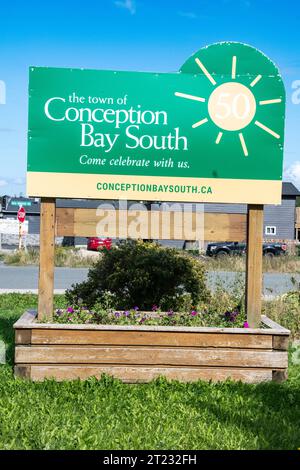 Welcome to the town of Conception Bay South sign in Newfoundland ...