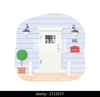 Exterior concept for house entrances. Elegant double front door with ...