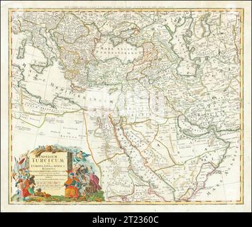 This 1730 map by Johann Baptist Homann illustrates the English colonies ...