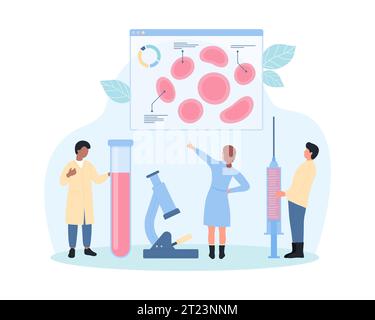 diagnostics blood test vial cartoon vector illustration Stock Vector ...