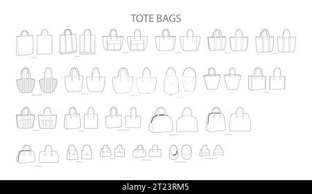 Tote Bag Technical Fashion Illustration Canvas Tote Bag Eco Bag Fashion ...