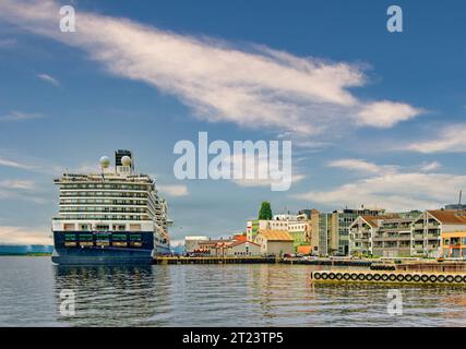 HAL Rotterdam Docked in Molde Norway by Jazz Festival Statue Stock ...