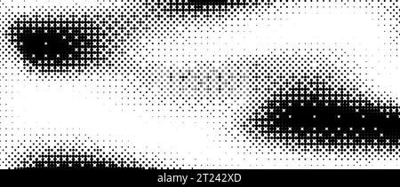 Pixelated bitmap gradient texture. Black and white wavy dither pattern ...