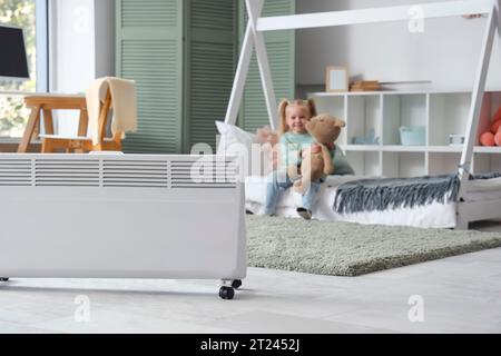 Modern radiator in children's bedroom Stock Photo - Alamy