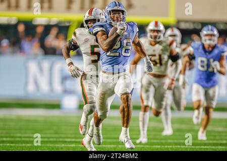 North Carolina running back Omarion Hampton speaks during a press ...