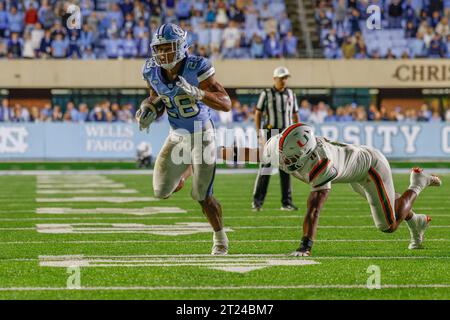 North Carolina running back Omarion Hampton speaks during a press ...