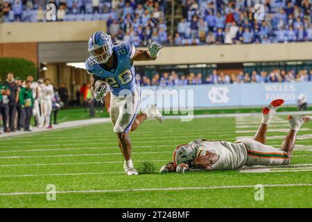 North Carolina running back Omarion Hampton speaks during a press ...