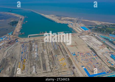 The under-construction Matarbari Port is a deep sea port at Matarbari ...