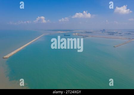 The under-construction Matarbari Port is a deep sea port at Matarbari ...