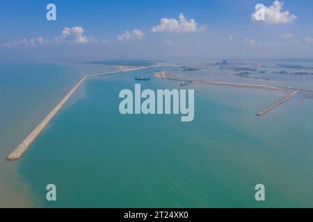 The under-construction Matarbari Port is a deep sea port at Matarbari ...