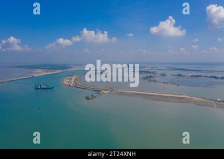 The under-construction Matarbari Port is a deep sea port at Matarbari ...