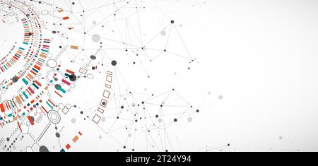 Abstract background on technological and scientific topics. CPU concept ...