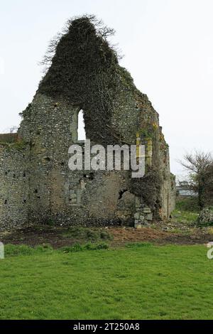 Ruins of Saint Radigund's Abbey on the North Downs above Dover at Abbey ...