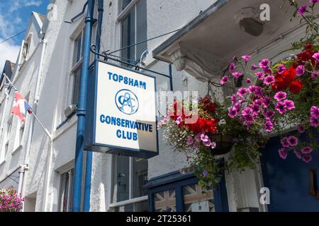 Topsham Conservative Club sign Devon UK Stock Photo - Alamy