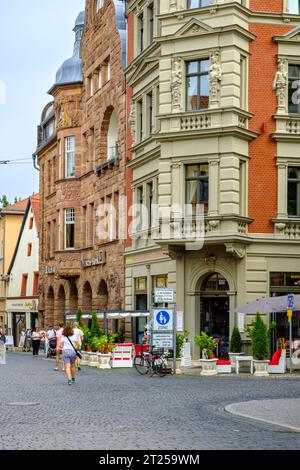 Germany, Thuringia, Weimar, street scene, people, houses Stock Photo ...