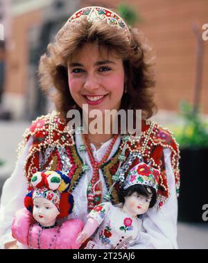 Young woman in the Hungarian traditional costume, Budapest, Hungary ...