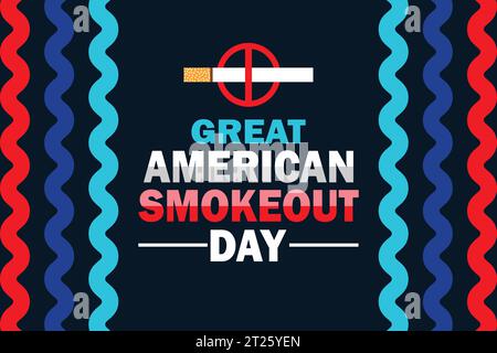 Great American Smokeout Vector illustration. Holiday concept. Template ...