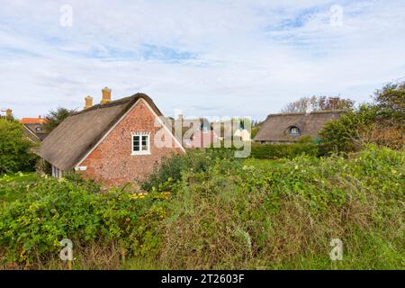 Traditional thatched roof cottages at Sønderho, named Denmark's most ...