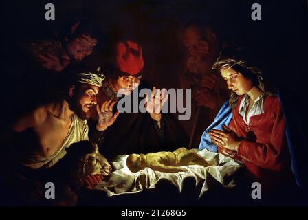 Matthias Stom - Adoration of the Shepherds Stock Photo - Alamy