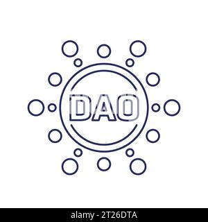 DAO, Decentralized Autonomous Organisation, vector Stock Vector Image ...
