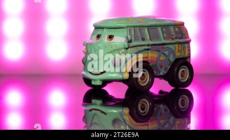 Madrid, Spain; 09-30-2023: Toy car called Fillmore from the famous ...