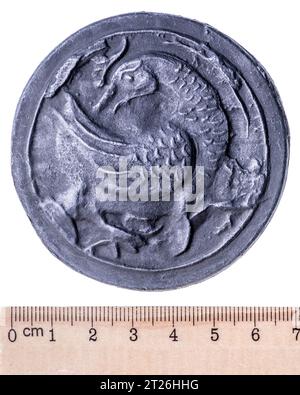 Ancient coin of the kingdom of Funan.. Isolated on white Stock Photo ...
