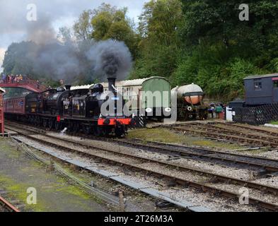 Caledonian Railway class 439 tank engine No 55189 and BR Standard class ...