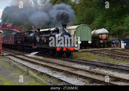 Caledonian Railway class 439 tank engine No 55189 and BR Standard class ...