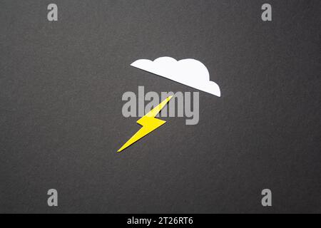 Top view of a papercut cloud Stock Photo - Alamy