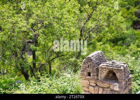 Two little stone houses Stock Photo - Alamy