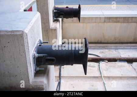 Railroad buffers or buffers to avoid collisions with the end of the ...